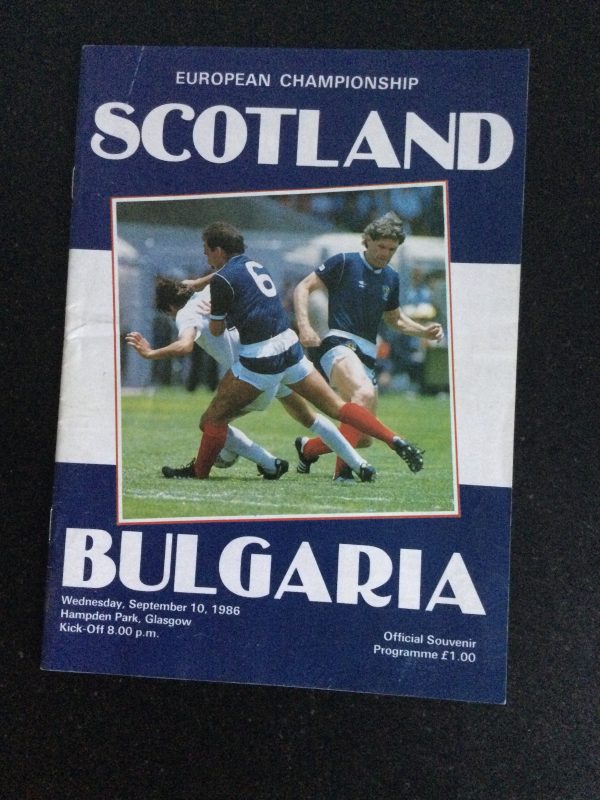 Scotland v Bulgaria European Championship Match Day Programme 1986 ...