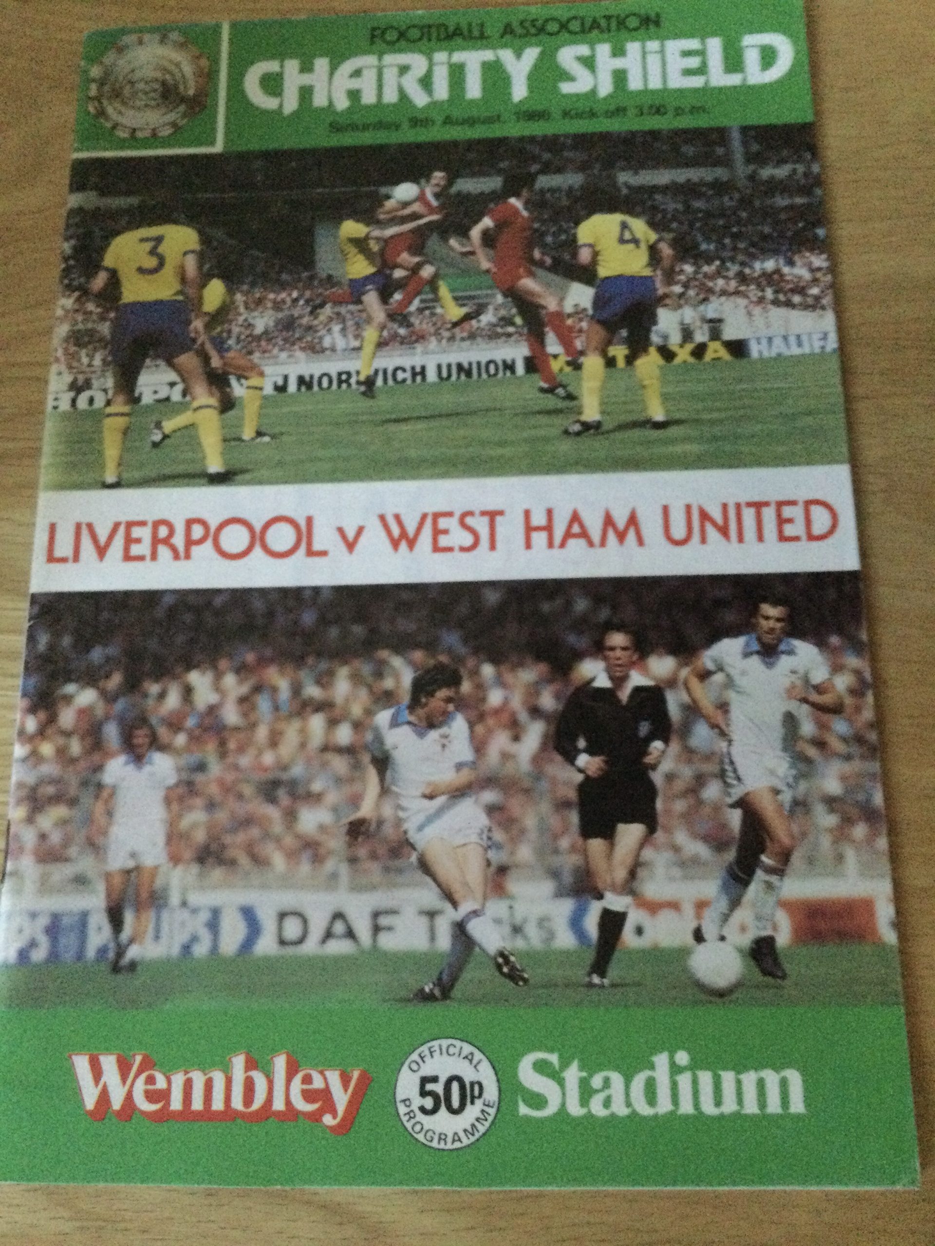 Liverpool v West Ham United Charity Shield Match Day Programme 1980 ...